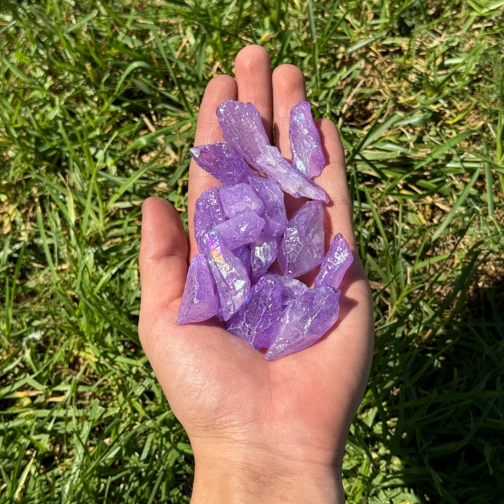 Raw Crystal - Angel Aura Amethyst, 1lb | EarthsElements Wholesale