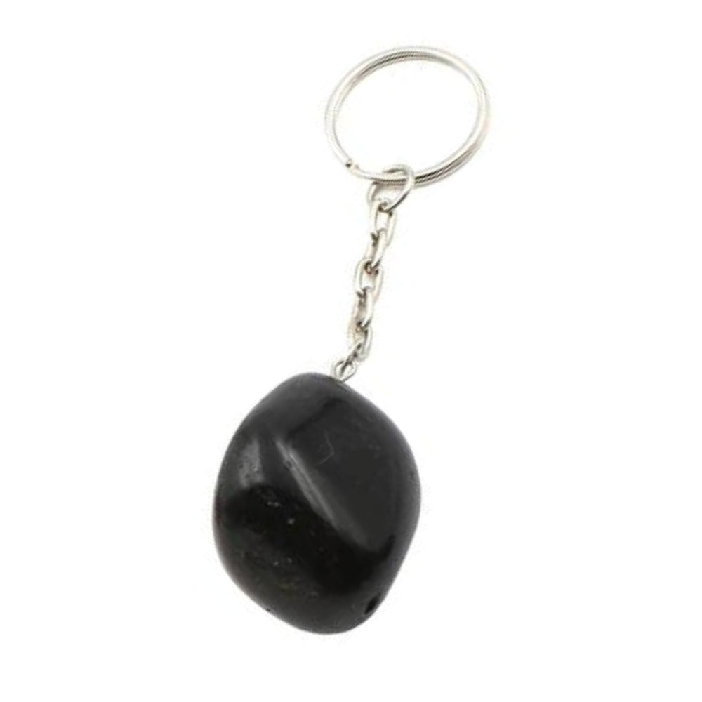 Keychain - Tumbled Obsidian | EarthsElements Wholesale