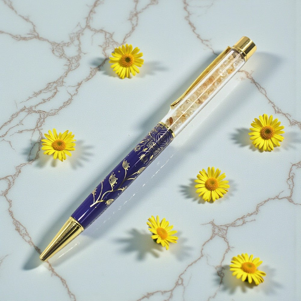 Lotus Flower Pen - Gold | EarthsElements Wholesale