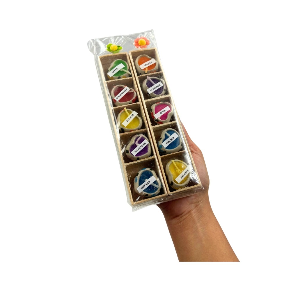 Mini Ceramic Heart Candles (10-Pack) | EarthsElements Wholesale