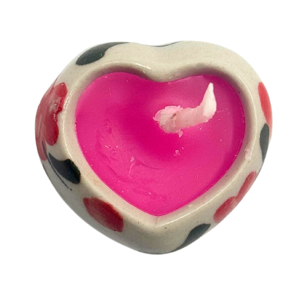 Mini Ceramic Heart Candles (10-Pack) | EarthsElements Wholesale